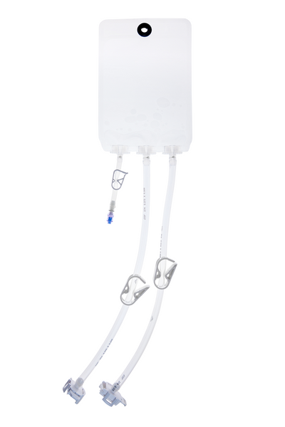 EZBio® Ultra Bag Assembly, 1000mL (1L), PE Bag, 2x 3/8" HB port, 1x1/4 ...