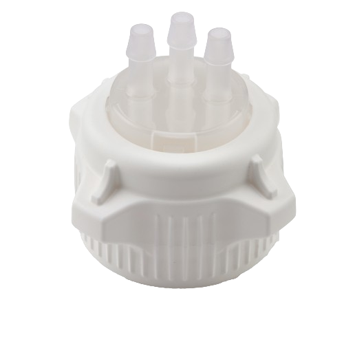 Open Top VersaCap® 83B with Molded 3x 3/8" HB Adapter | Foxx Life Sciences