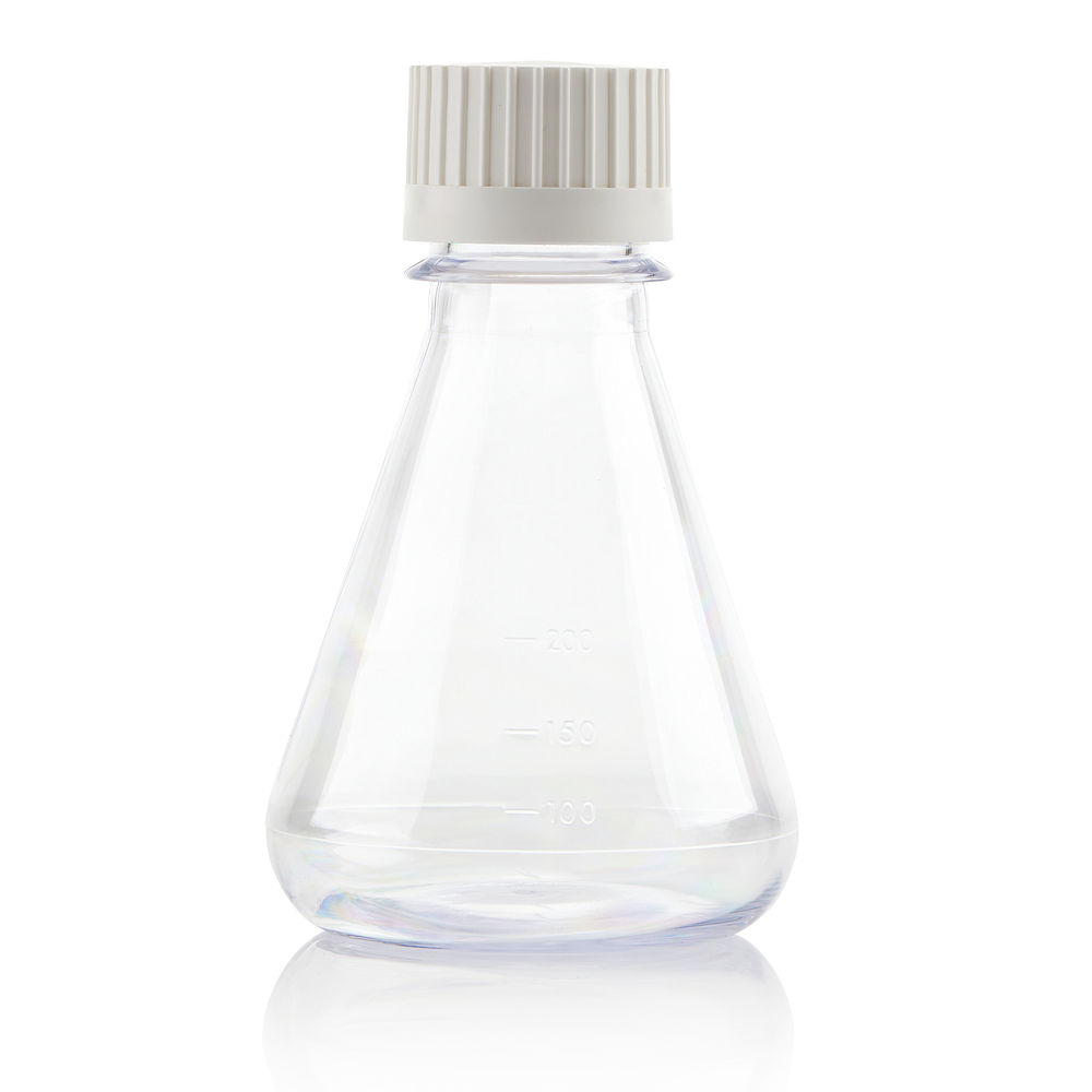 EZBio®pure 250mL Erlenmeyer Flask, PC, Baffle Base, VersaCap® 38-430 ...
