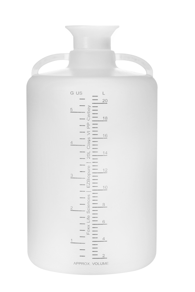 EZBio®pure Round Carboy with TC Sanitary Neck, PP, 20L Carboy, Sterile ...