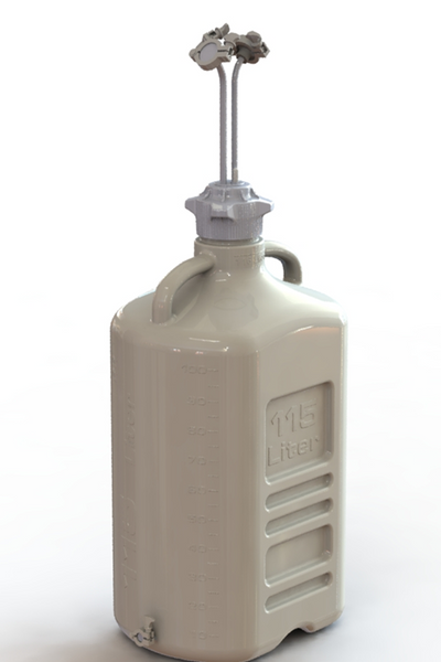 EZBio® Rigid Reservoir, PP, 115L rectangular carboy, 120mm VersaCap ...
