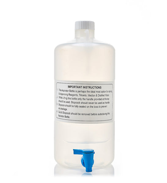 EZLabpure™ 10L Polypropylene (PP) Aspirator Bottle with White Cap and ...