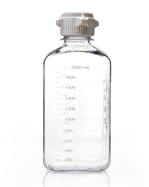 EZBio® Bottle, PETG, Sterilized, 2L, Closed Cap, pk/6 | Foxx Life Sciences