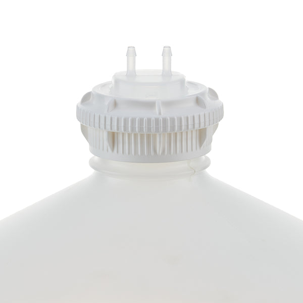 EZBio® GL45 Open Cap & Molded 2x 1/8" HB, White PP for Plastic Bottles ...
