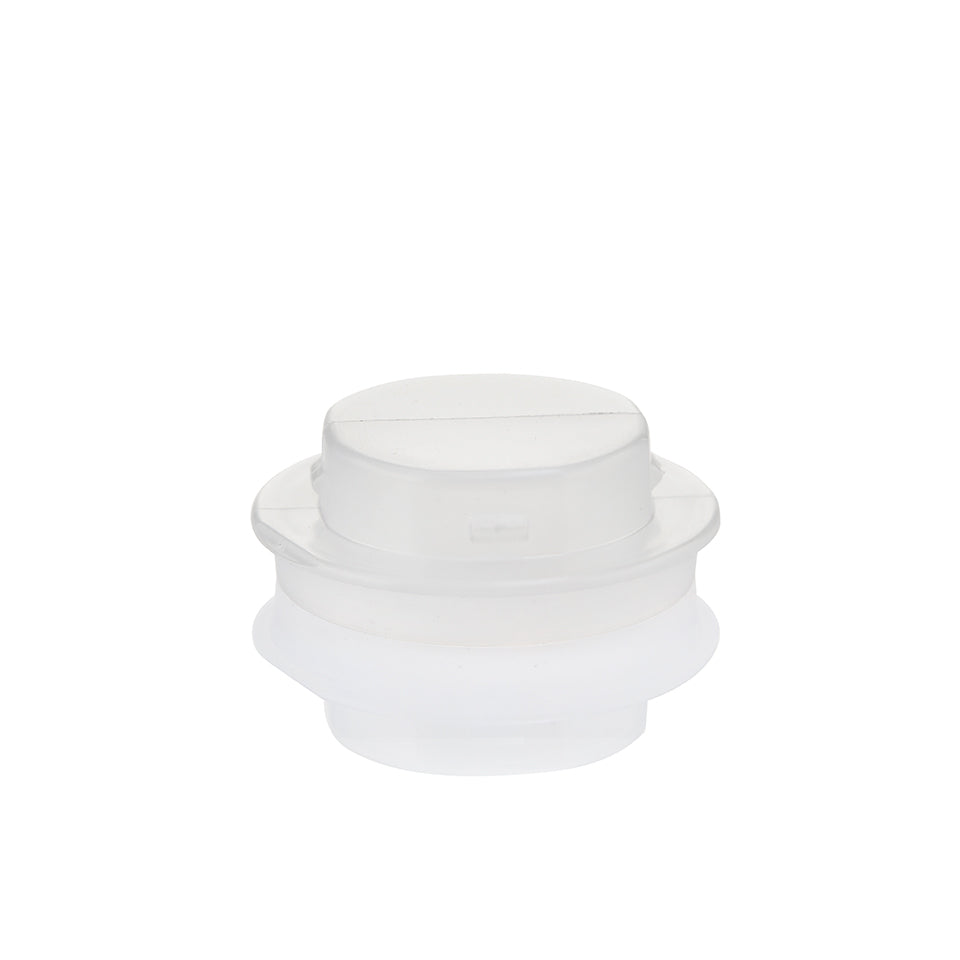 EZBio® GL45 Open Cap & Closed Adapter, White PP for Plastic Bottles - 5 ...