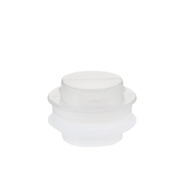 EZBio® GL45 Open Cap & Closed Adapter, White PP for Plastic Bottles - 5 ...