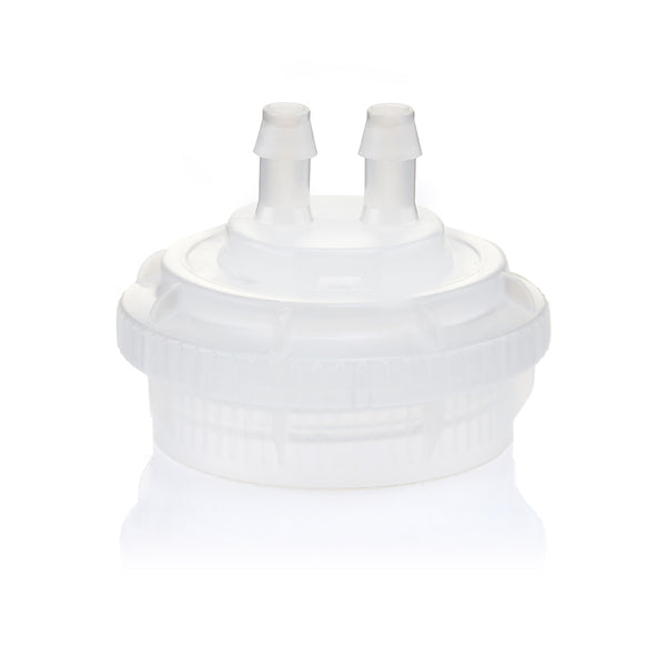 EZBio® GL45 Open Cap & Molded 2x 1/4" HB, Natural PP for Glass Bottles ...