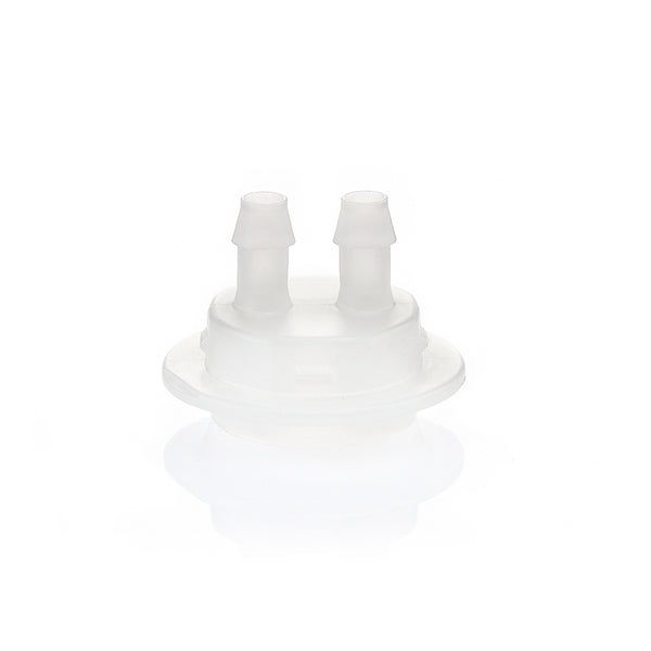 EZBio® GL45 Open Cap & Molded 2x 1/4" HB, Natural Polypropylene (PP ...