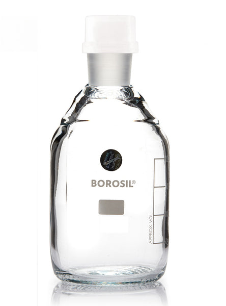Borosil® BOD Bottle I/C Stopper & Plastic Cap - 300 mL - CS/30 | 1250A22